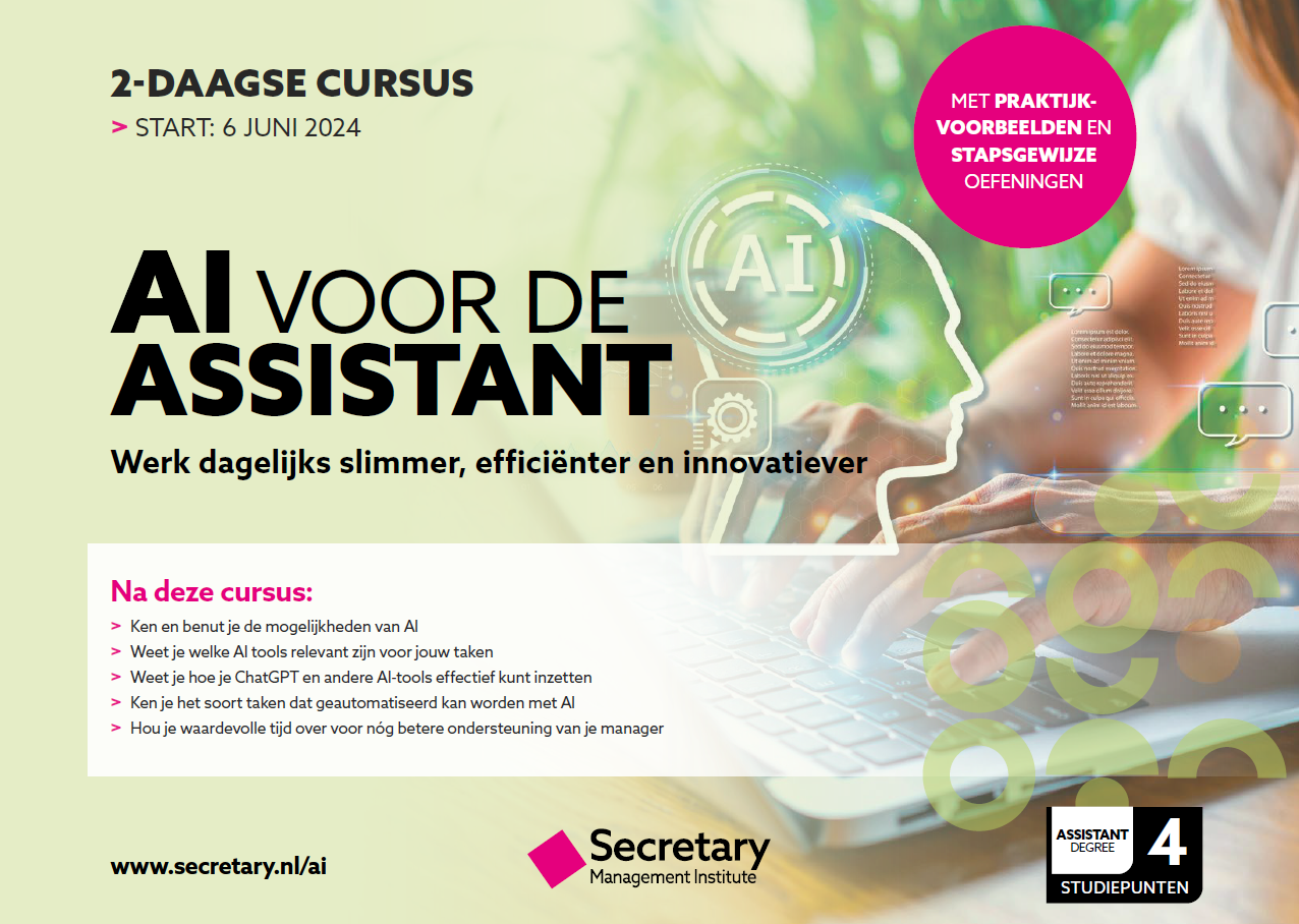 Download de brochure van de cursus AI voor de assistant